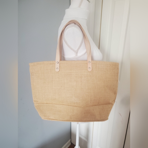 Bags | A Set Of Beige Tote Bags | Poshmark